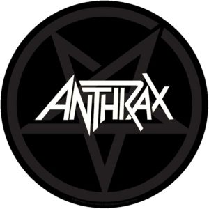 Anthrax Sew On Canvas Back Patch Round Pentagram Logo – Rock Band Patches
