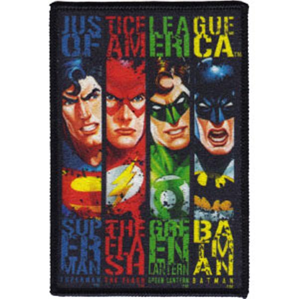 Justice League Of America Iron-On Patch Banners Logo – Rock Band Patches