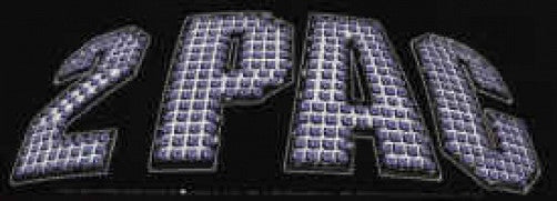 Tupac Shakur 2Pac Vinyl Sticker Bling Logo – Rock Band Patches