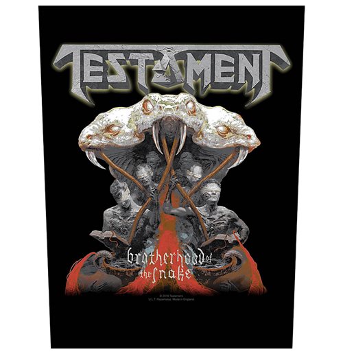 Testament Sew On Canvas Back Patch Brotherhood Of The Snake – Rock Band ...